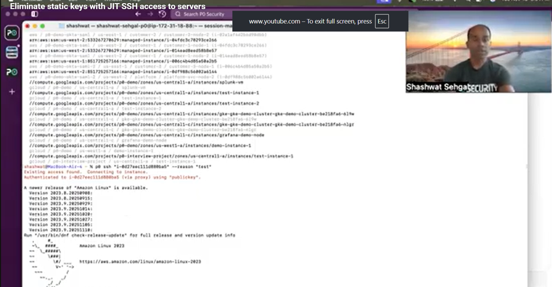 Just-in-time SSH access without keys - Video | P0 Security